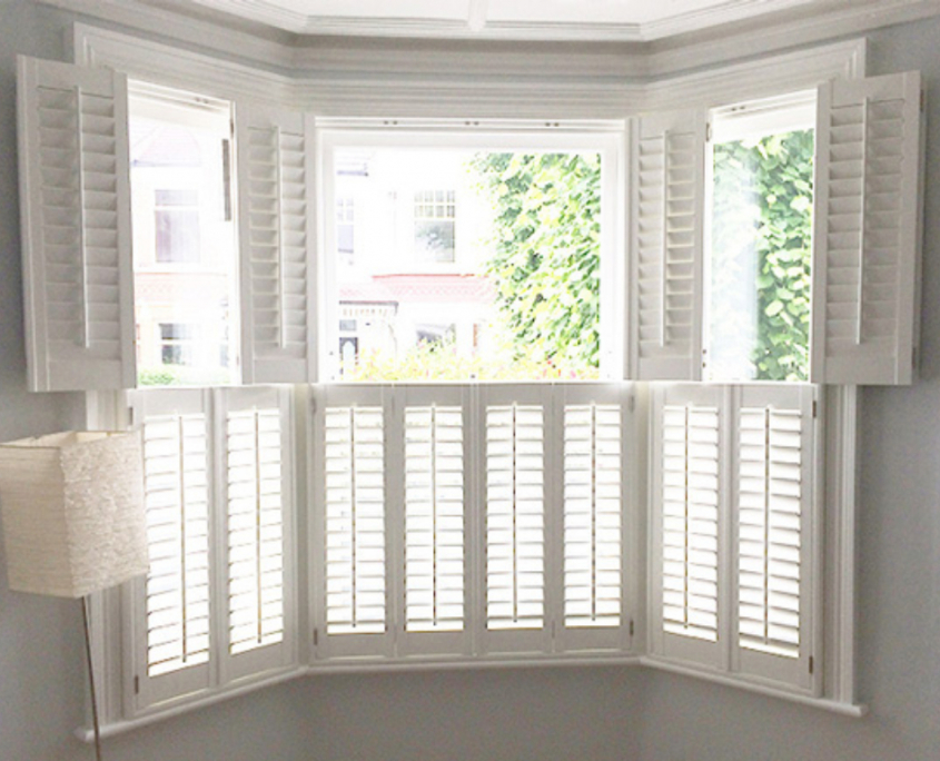 Living Room Window Wooden Shutters in Dubai | Shutters Dubai